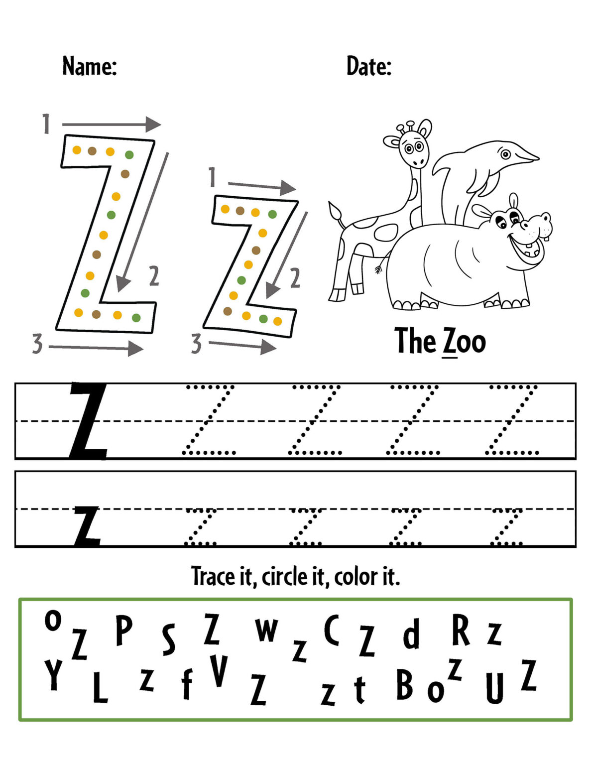 Preschool Zoo Theme Lesson Plan with Free Zoo Printables! The Hollydog Blog