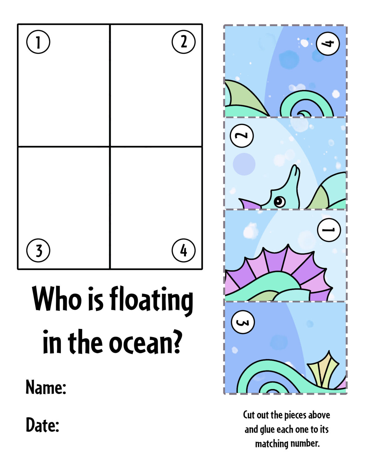 Ocean Theme Preschool Lesson Plan with Free Ocean Printables! ⋆ The ...