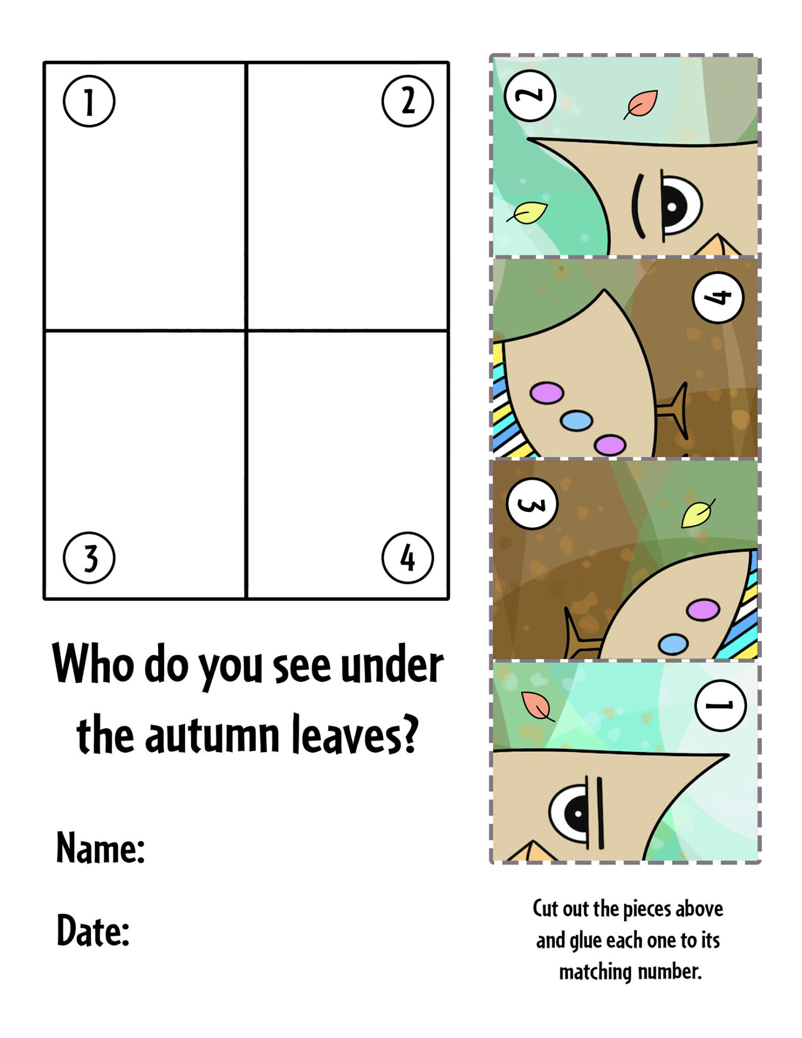 Free Fall Worksheets for Preschool! ⋆ The Hollydog Blog