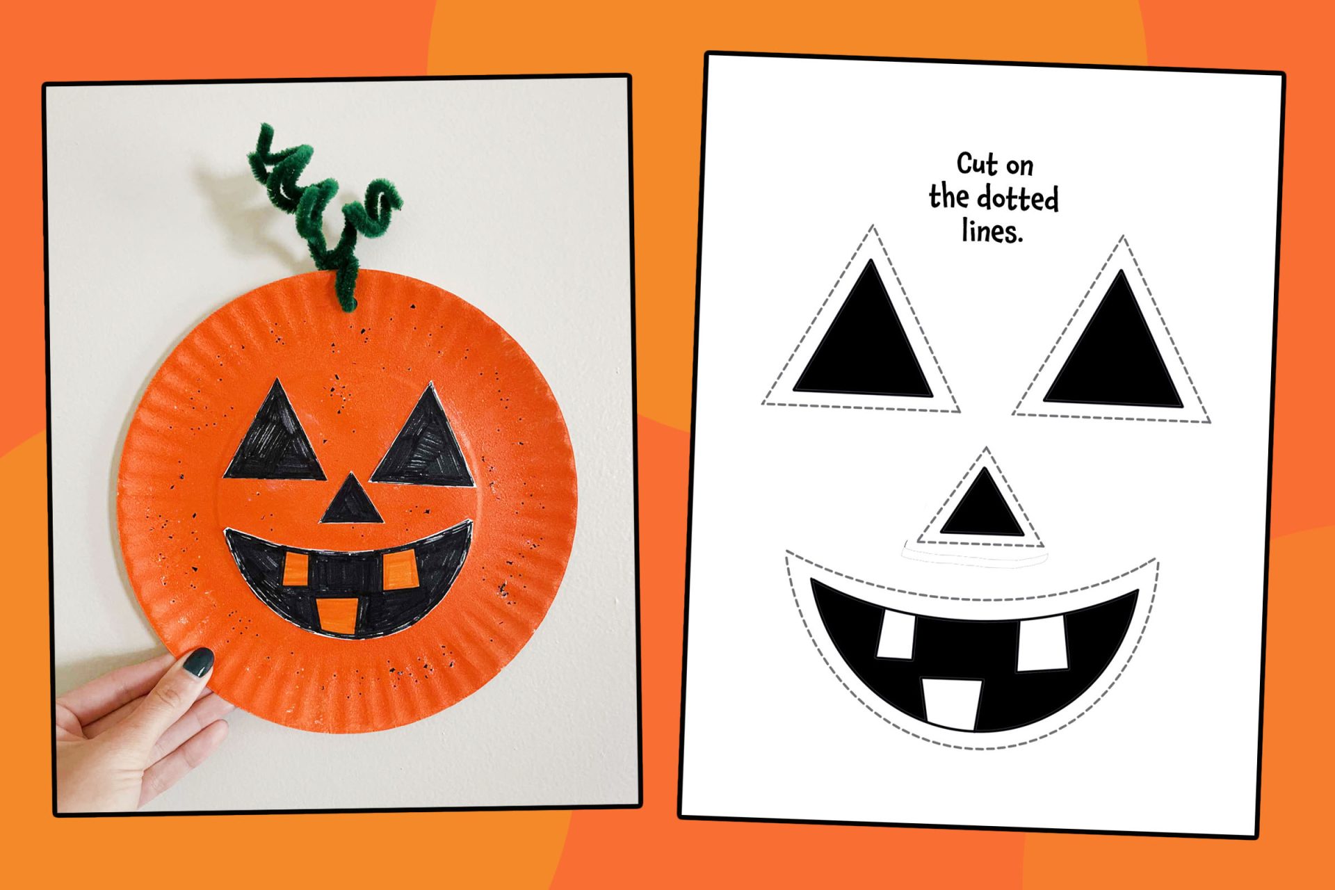 Pumpkin Craft for Preschool (with free cutouts!) ⋆ The Hollydog Blog
