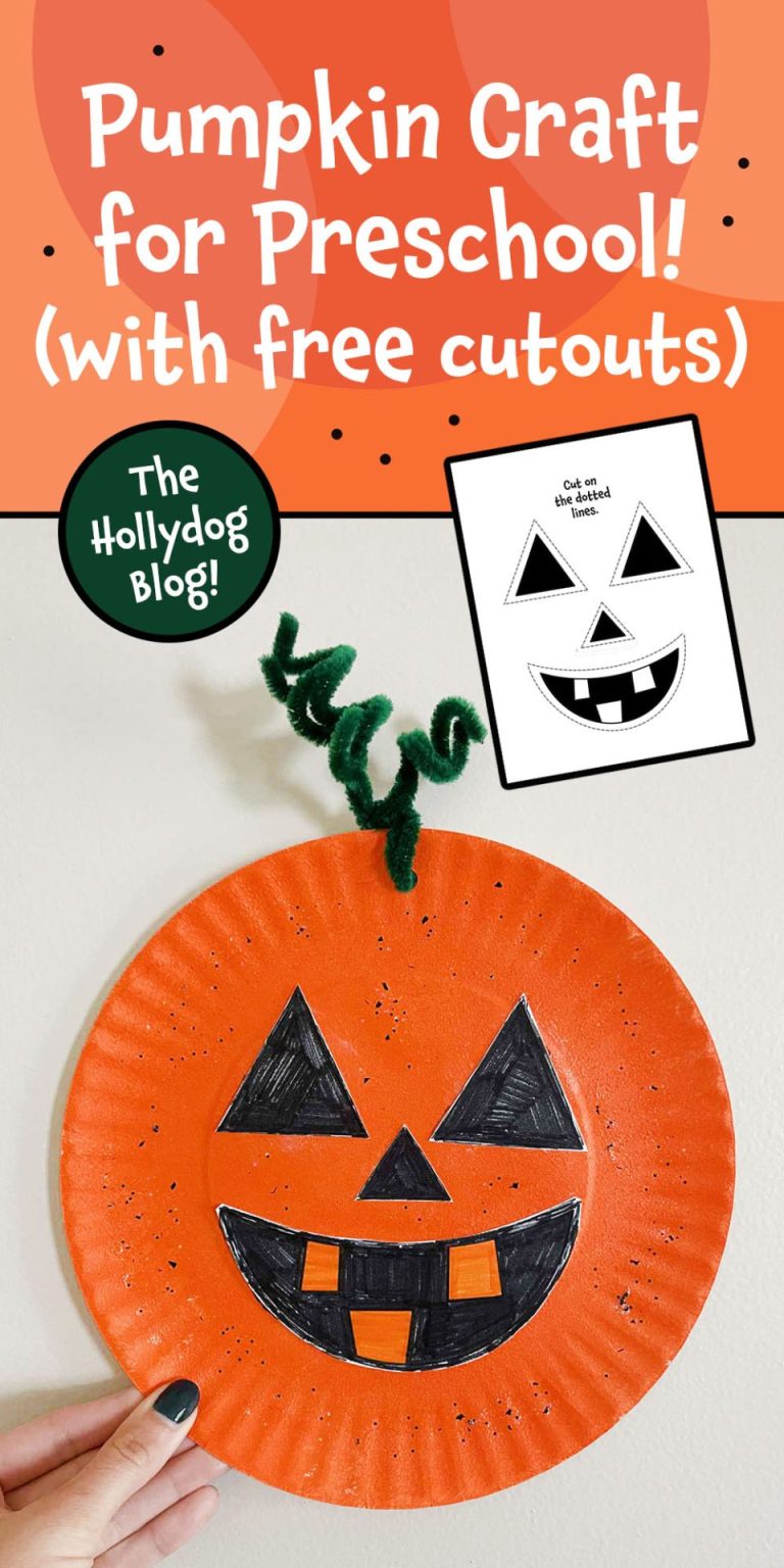 Pumpkin Craft for Preschool (with free cutouts!) ⋆ The Hollydog Blog