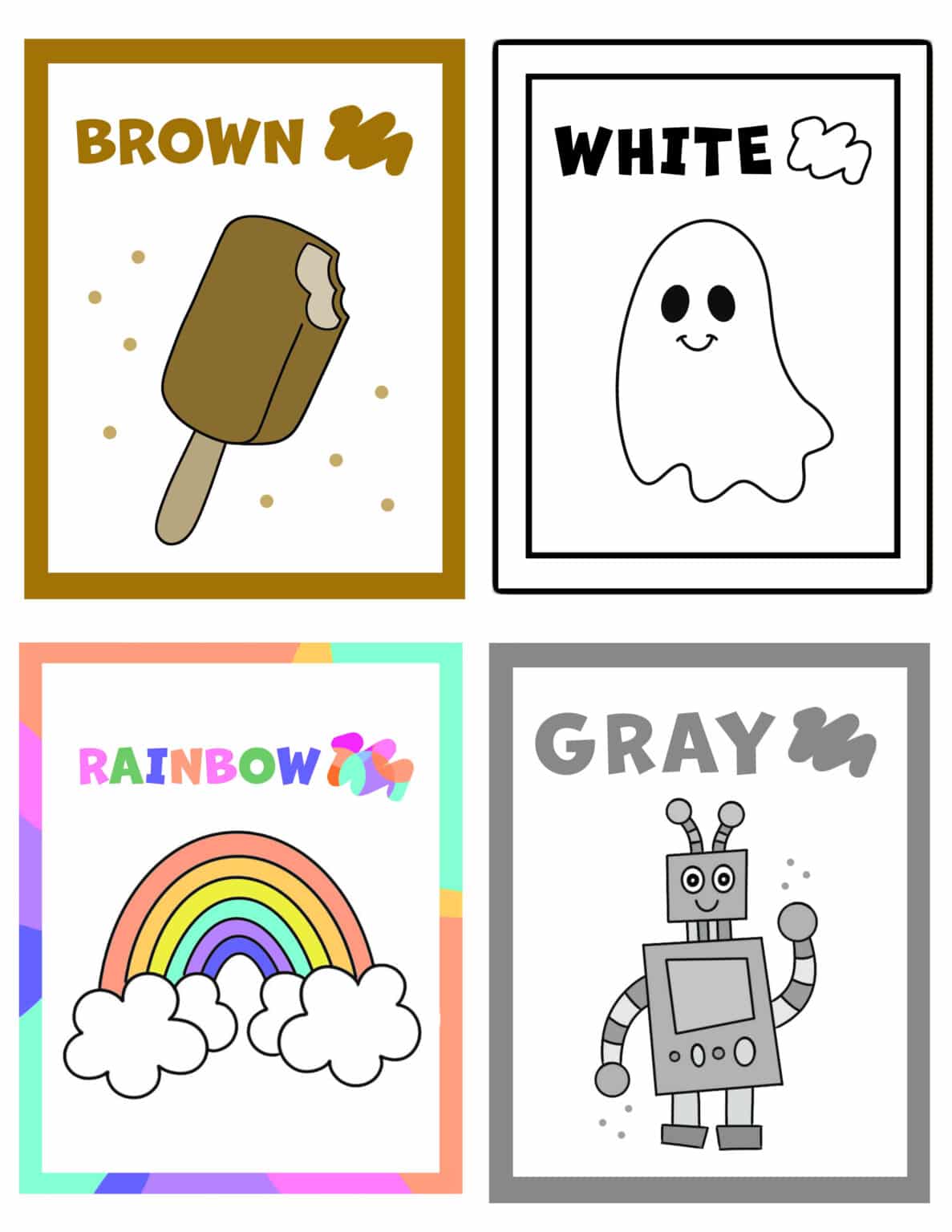 Free Color Flashcards for Preschool! ⋆ The Hollydog Blog