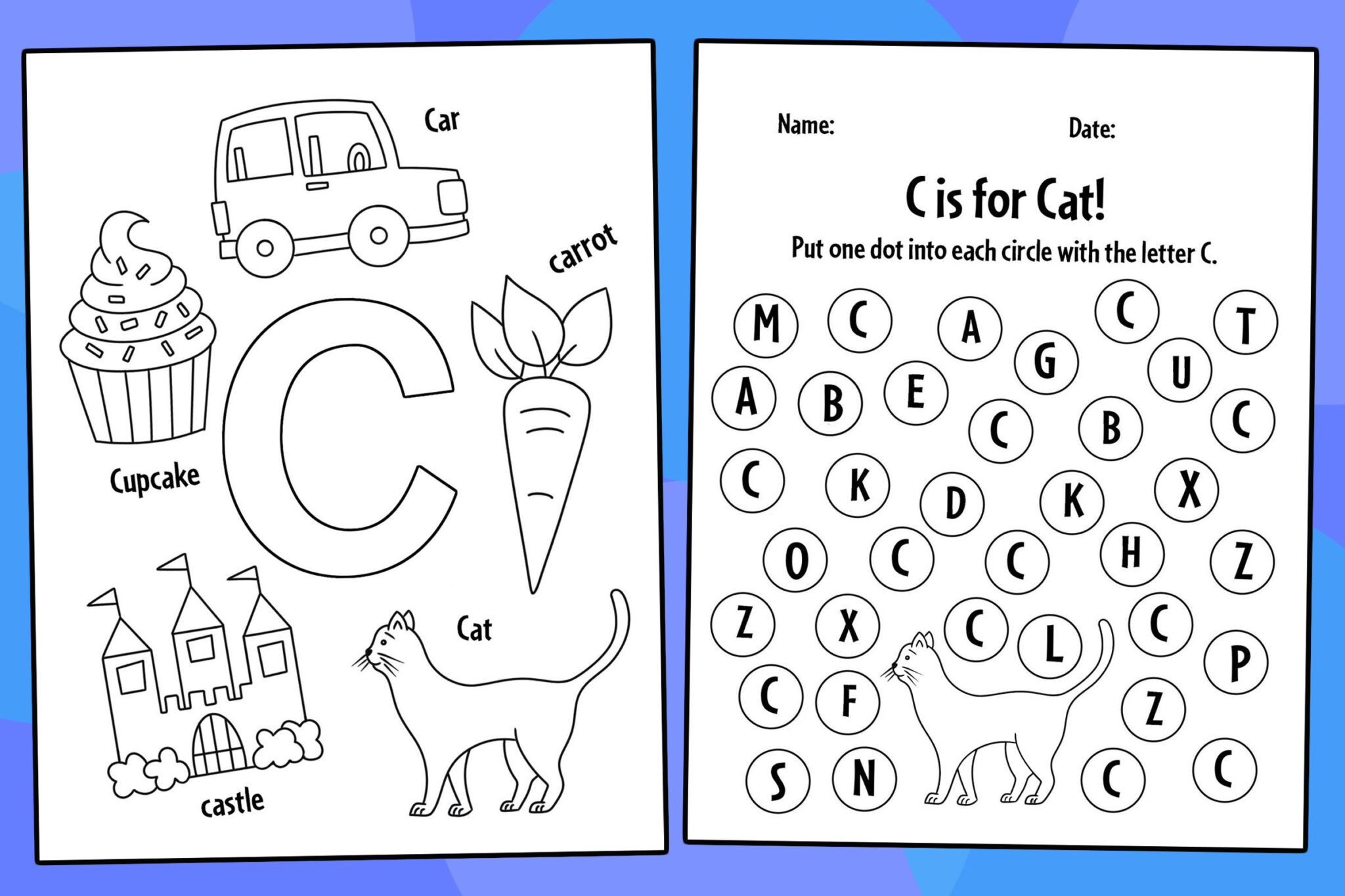 FREE Alphabet Worksheets for Preschool! ⋆ The Hollydog Blog