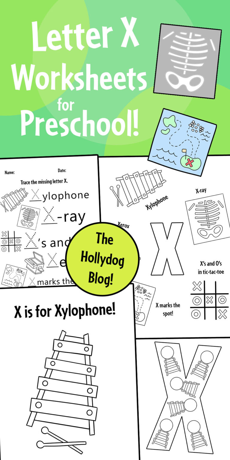 FREE Letter X Worksheets for Preschool ⋆ The Hollydog Blog