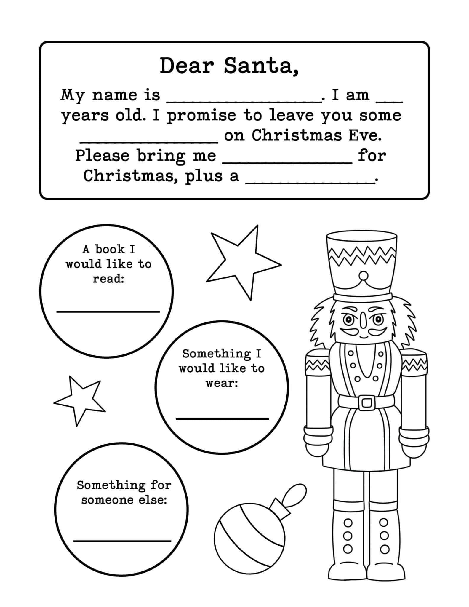 10 Free Letter to Santa Templates! ⋆ The Hollydog Blog