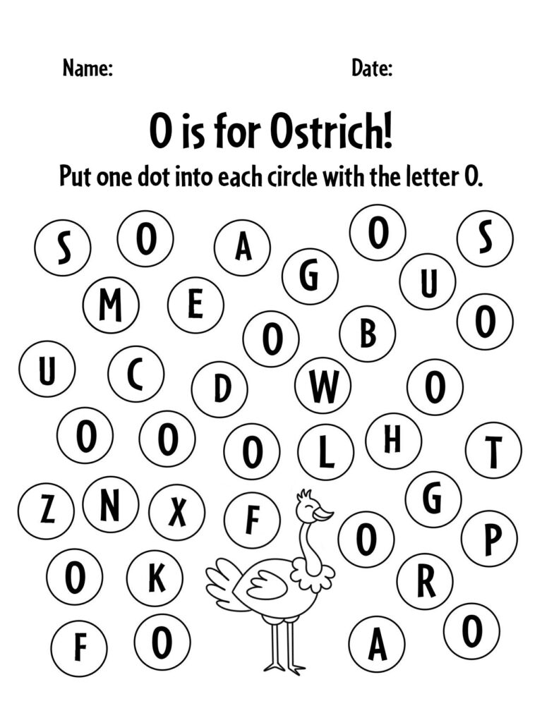 FREE Letter O Worksheets for Preschool ⋆ The Hollydog Blog