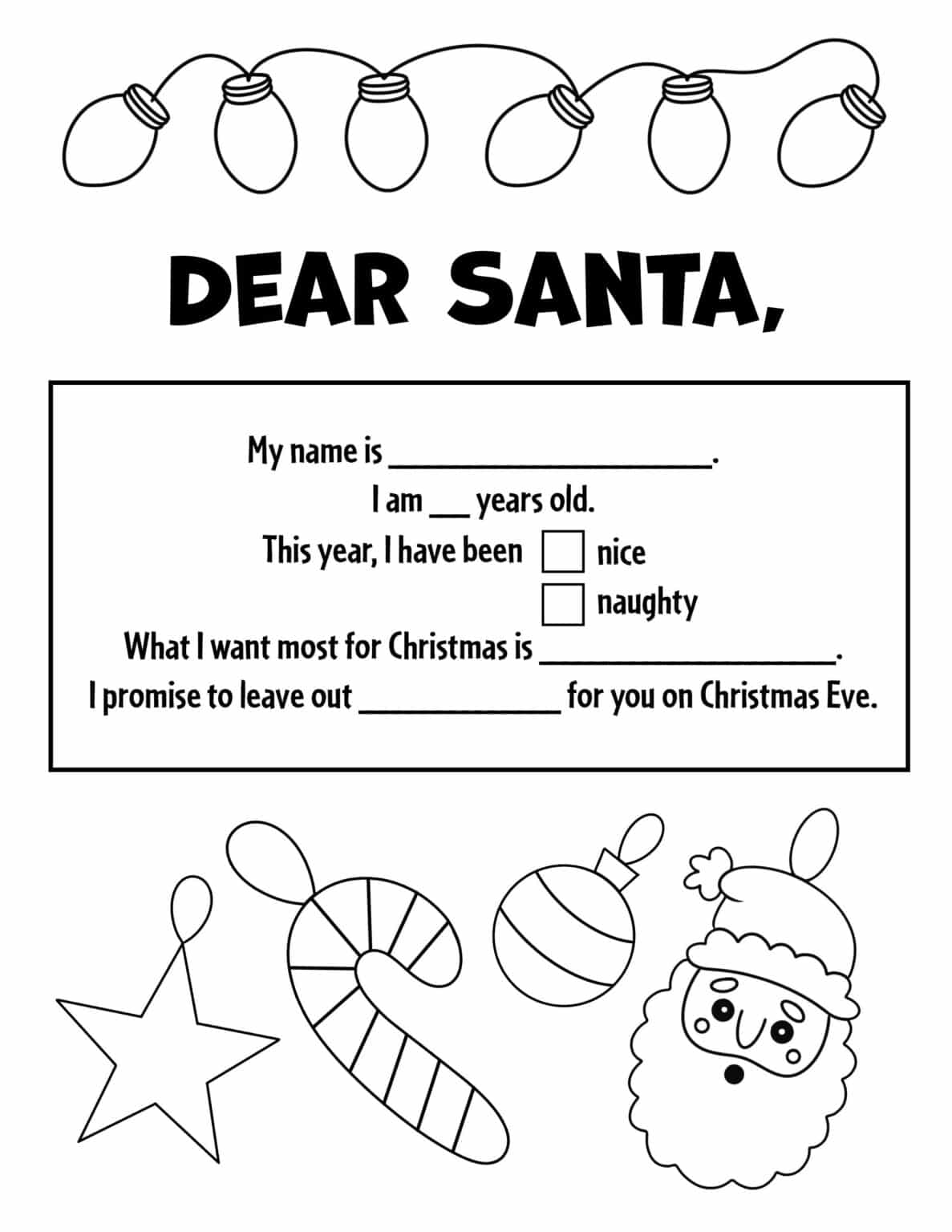 10 Free Letter to Santa Templates! ⋆ The Hollydog Blog