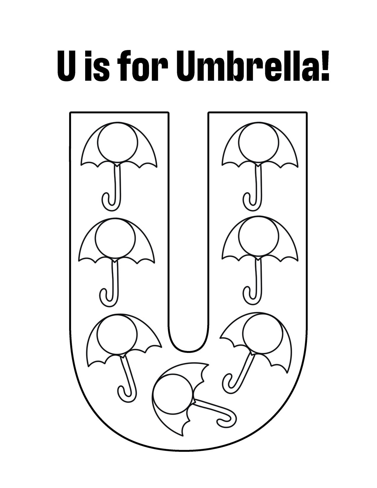 FREE Letter U Worksheets for Preschool ⋆ The Hollydog Blog