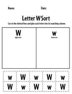 FREE Letter W Worksheets for Preschool ⋆ The Hollydog Blog