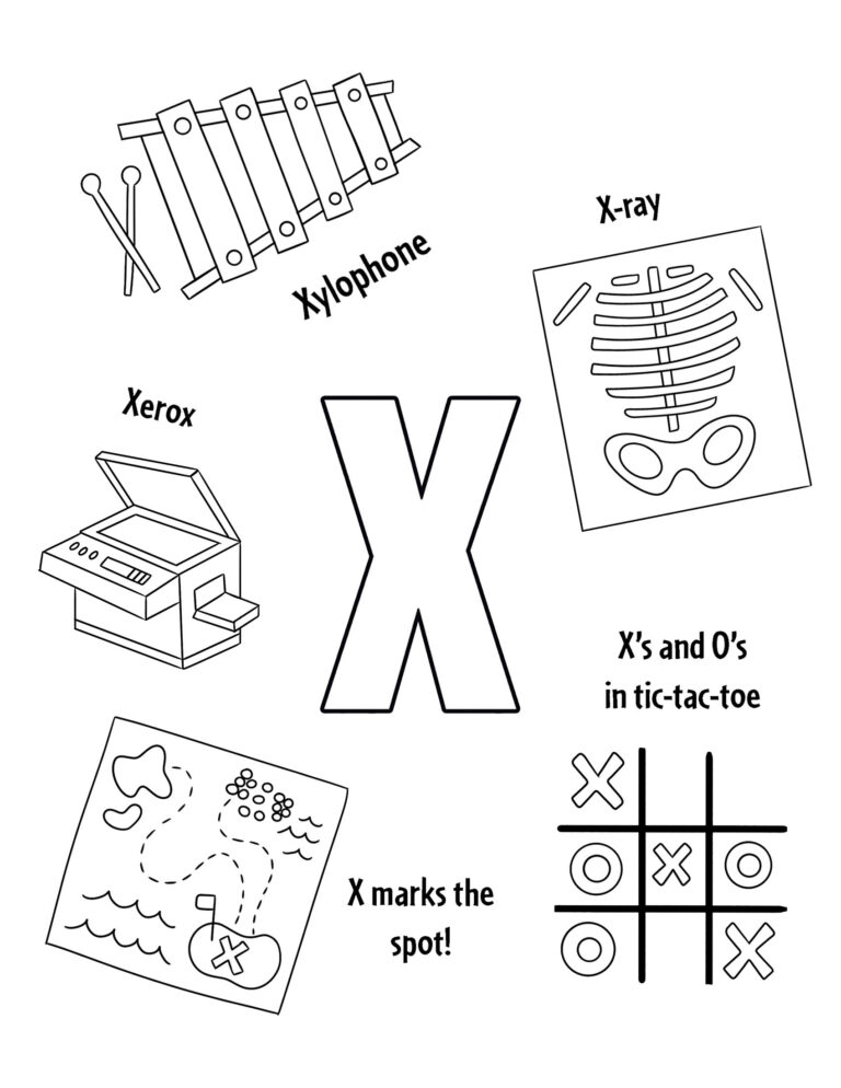 FREE Letter X Worksheets for Preschool ⋆ The Hollydog Blog