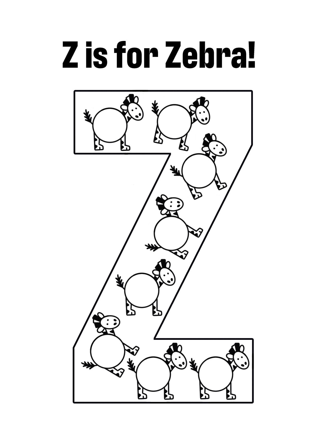 FREE Letter Z Worksheets for Preschool! ⋆ The Hollydog Blog