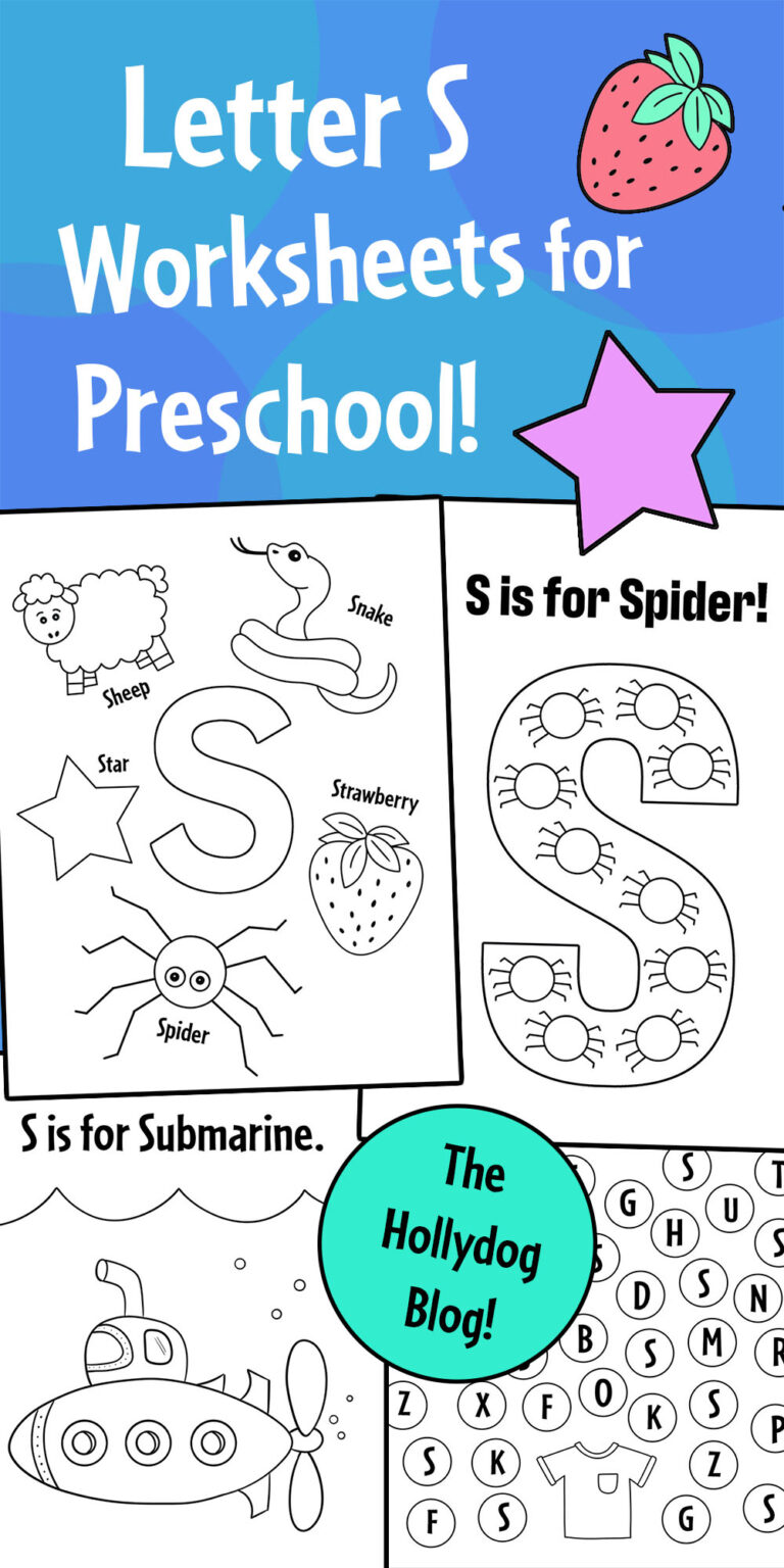 FREE Letter S Worksheets for Preschool ⋆ The Hollydog Blog