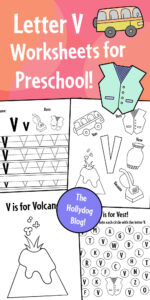 FREE Letter V Worksheets for Preschool ⋆ The Hollydog Blog