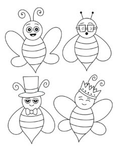 Free Bee Coloring Pages for Kids! ⋆ The Hollydog Blog