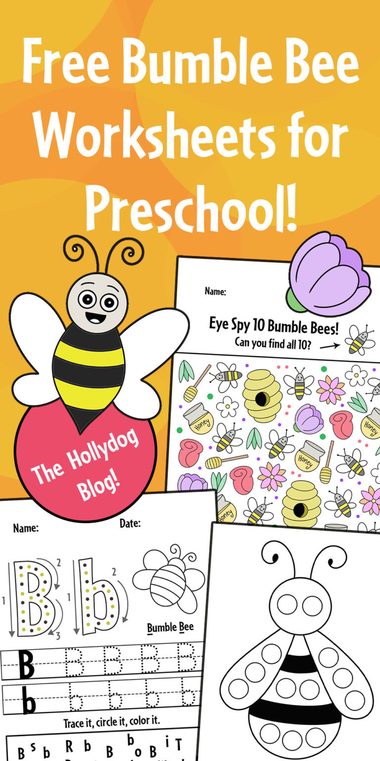 FREE Printable Bee Worksheets! ⋆ The Hollydog Blog