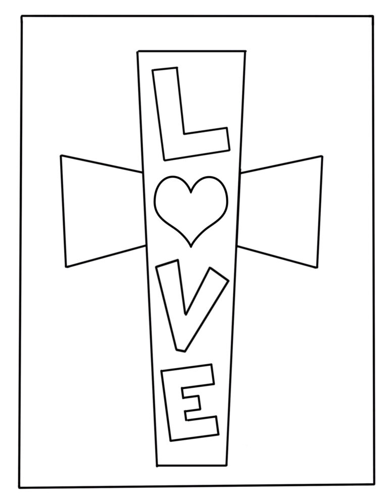 Free Cross Coloring Pages for Sunday School! ⋆ The Hollydog Blog