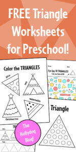 Free Triangle Worksheets for Preschool! ⋆ The Hollydog Blog