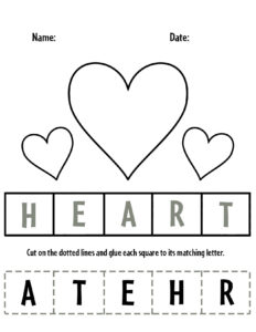 Free Heart Worksheets for Preschool! ⋆ The Hollydog Blog