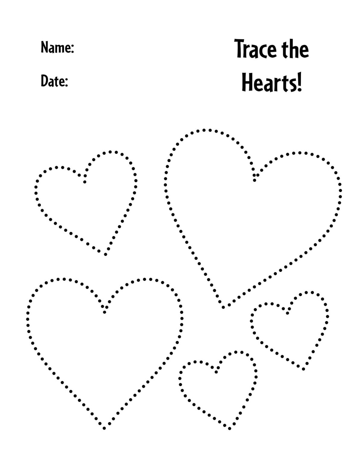 Free Heart Worksheets for Preschool! ⋆ The Hollydog Blog