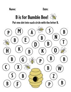 FREE Printable Bee Worksheets! ⋆ The Hollydog Blog