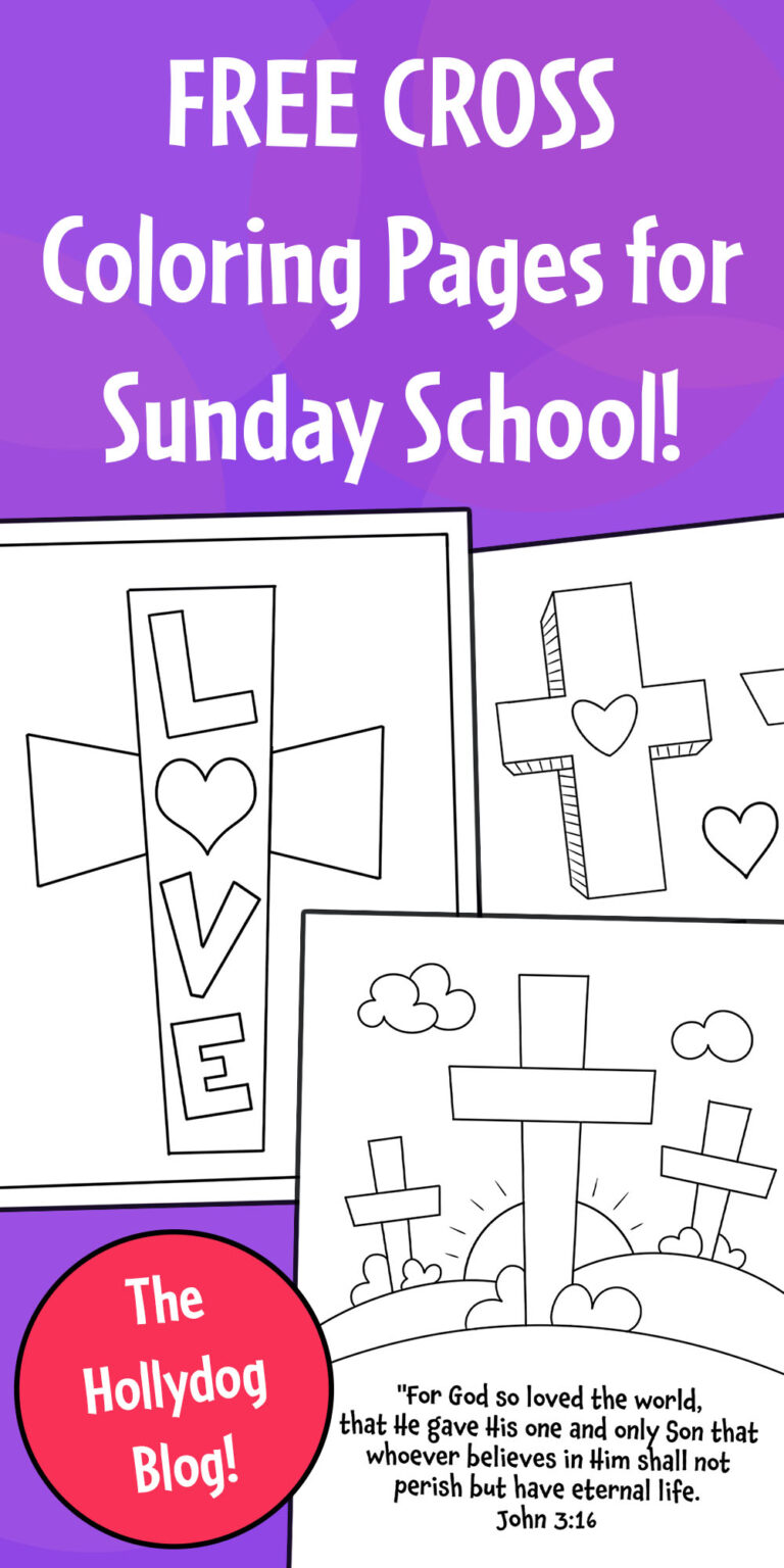 Free Cross Coloring Pages for Sunday School! ⋆ The Hollydog Blog