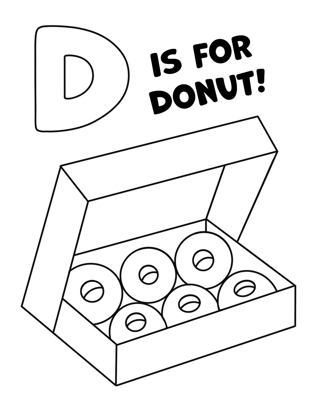 Free Donut Coloring Pages for Kids! ⋆ The Hollydog Blog