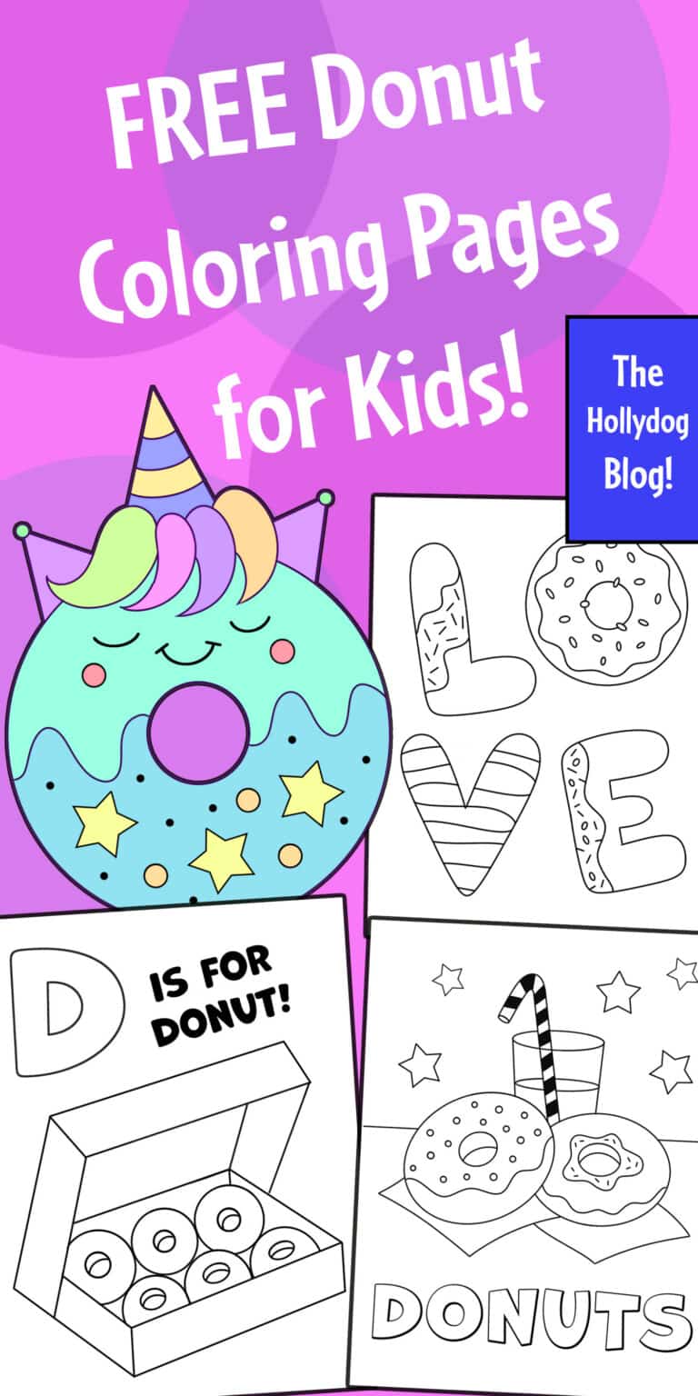 Free Donut Coloring Pages for Kids! ⋆ The Hollydog Blog