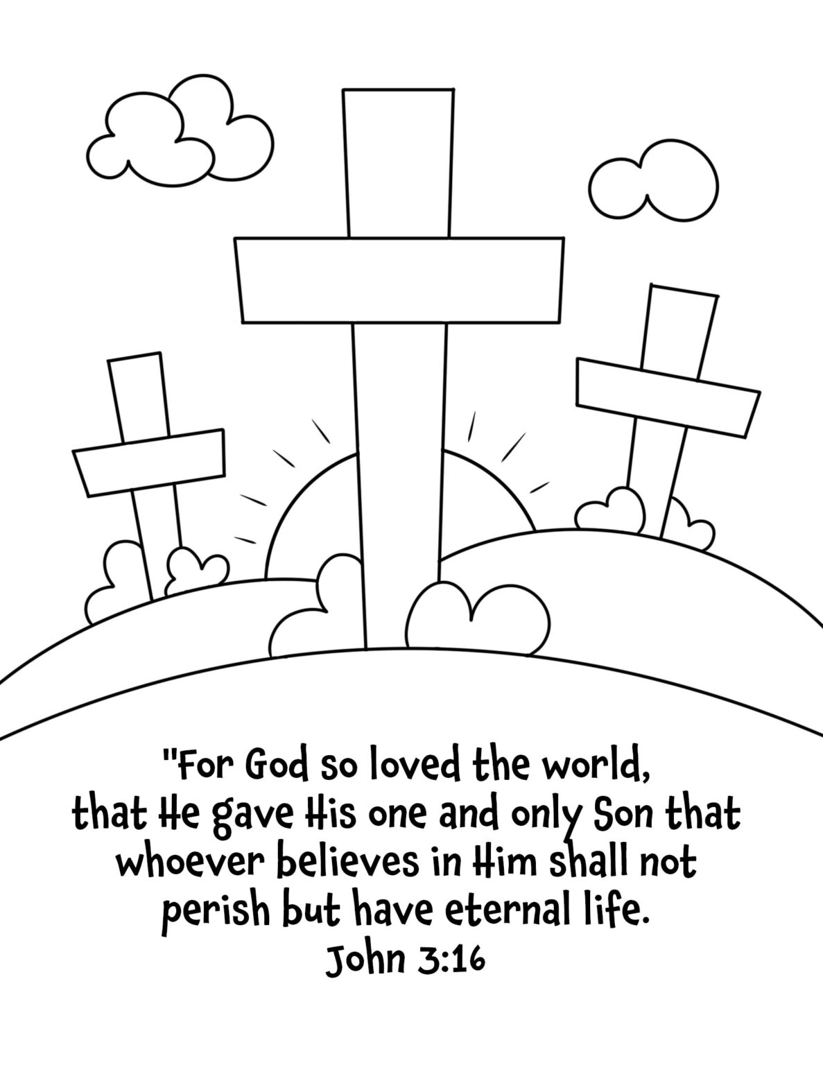 Free Cross Coloring Pages for Sunday School! ⋆ The Hollydog Blog