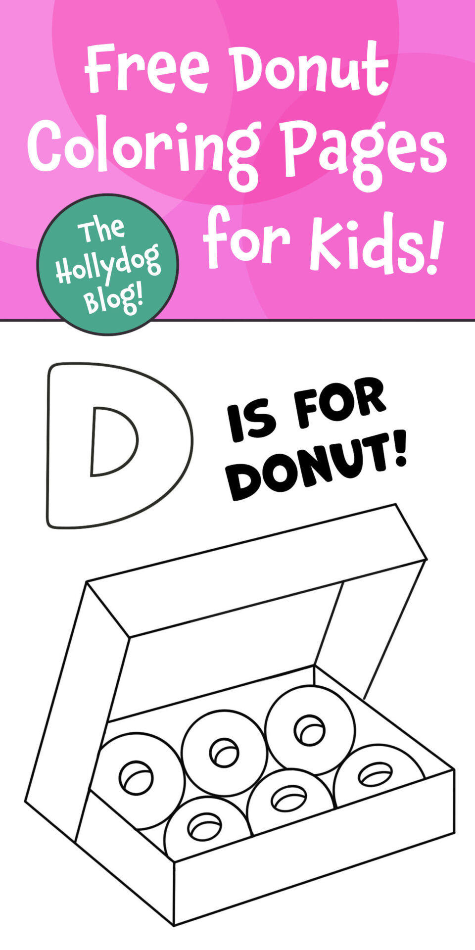 Free Donut Coloring Pages for Kids! ⋆ The Hollydog Blog