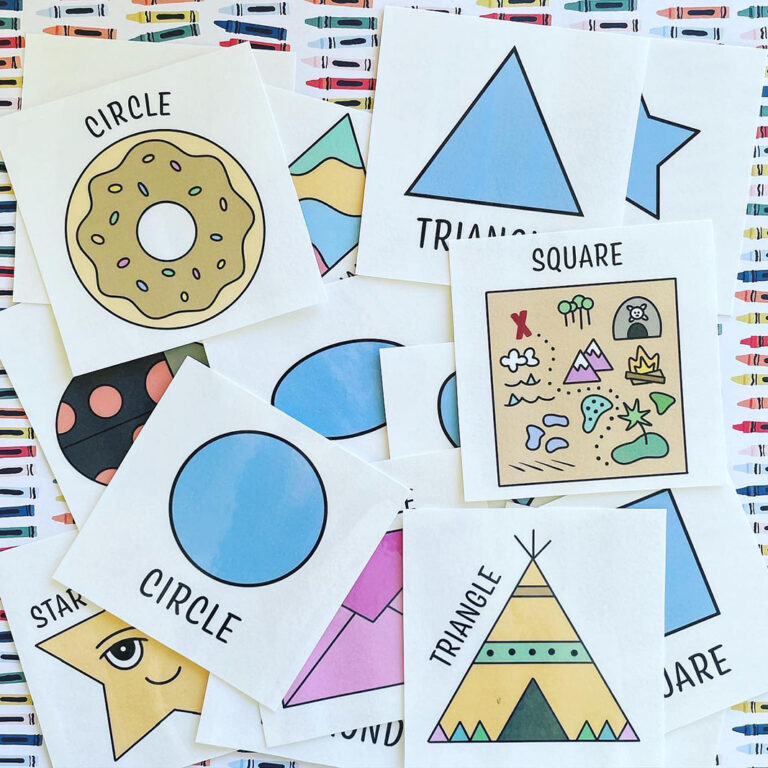 Free Shape Flashcards for Preschool! ⋆ The Hollydog Blog