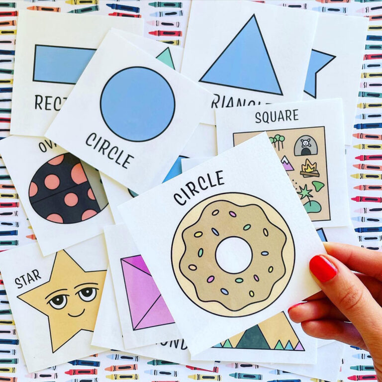 Free Shape Flashcards for Preschool! ⋆ The Hollydog Blog