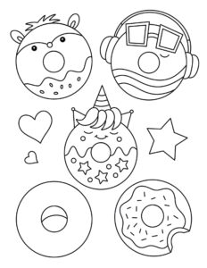 Free Donut Coloring Pages for Kids! ⋆ The Hollydog Blog