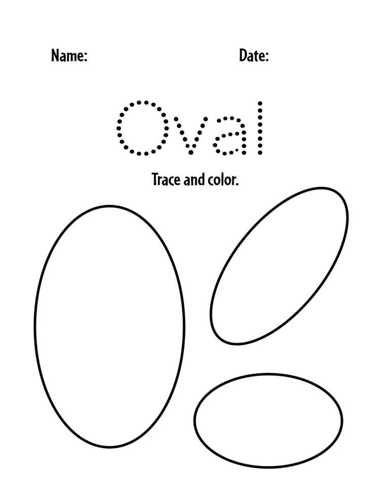 Free Oval Worksheets for Preschool! ⋆ The Hollydog Blog