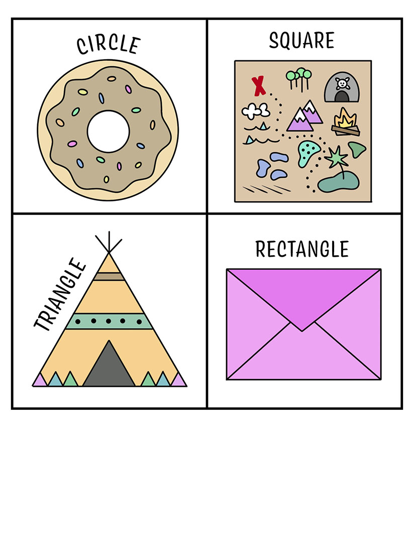 Free Shape Flashcards for Preschool! ⋆ The Hollydog Blog