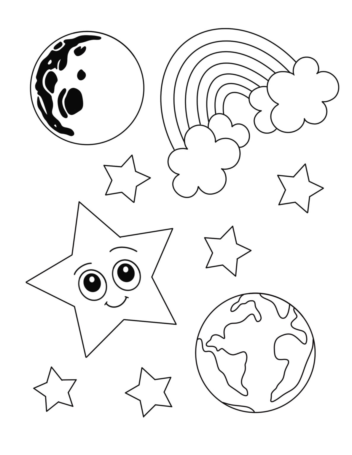 Free Star Coloring Pages for Kids! ⋆ The Hollydog Blog