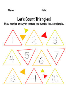 Free Triangle Worksheets for Preschool! ⋆ The Hollydog Blog