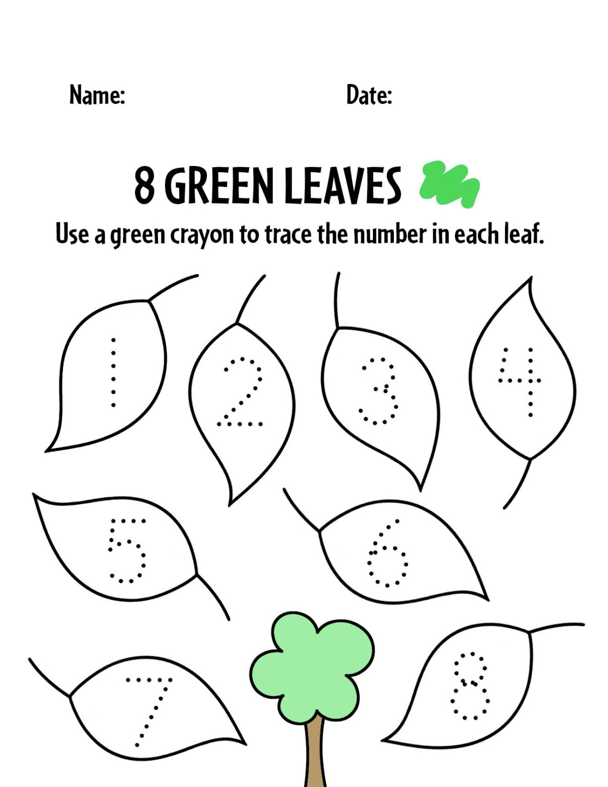 Green Color Activities and Worksheets for Preschool! ⋆ The Hollydog Blog