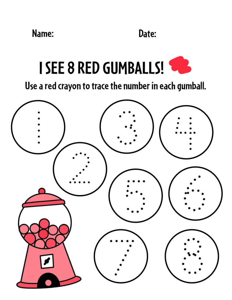 Red Color Activities and Worksheets for Preschool! ⋆ The Hollydog Blog