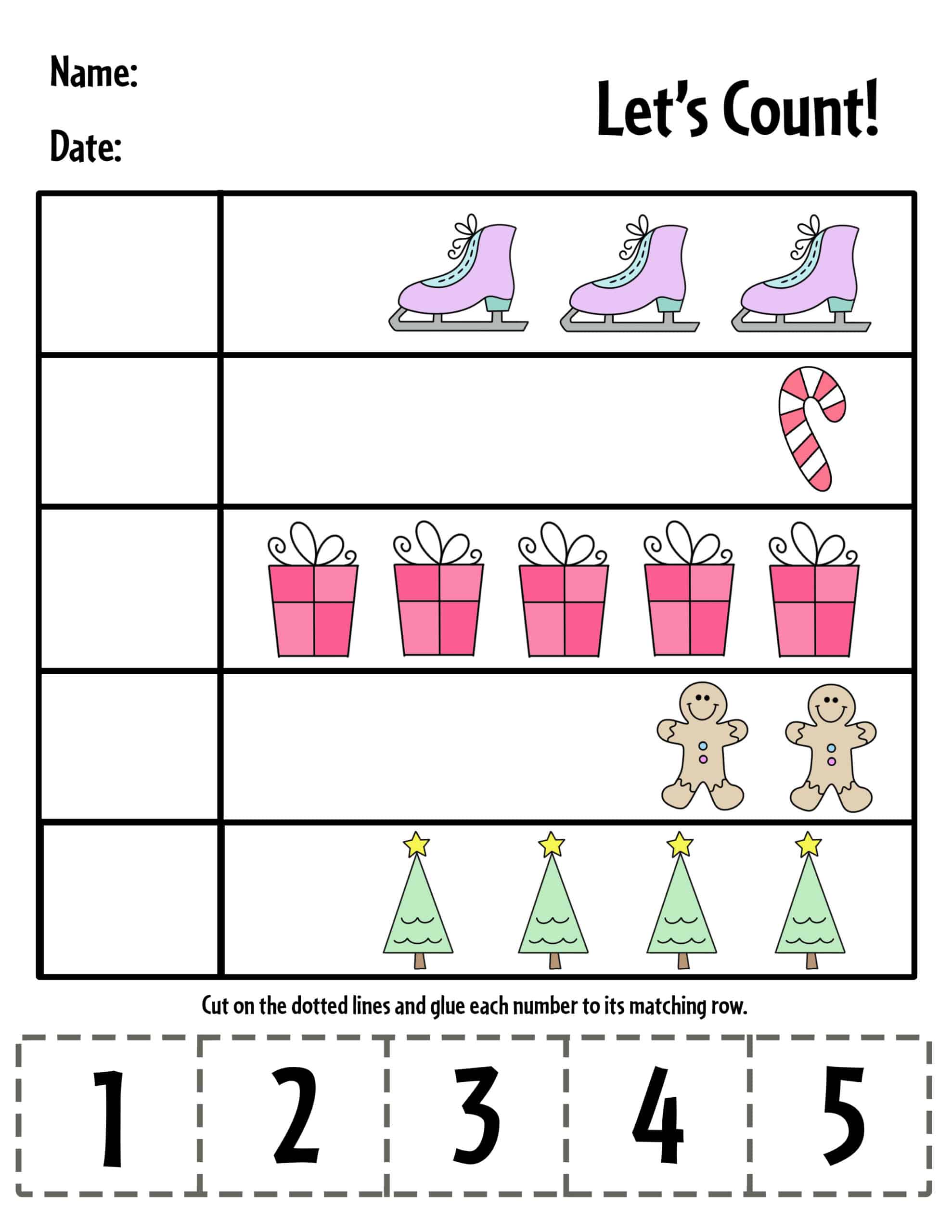 Free Christmas Worksheets for Preschool! ⋆ The Hollydog Blog