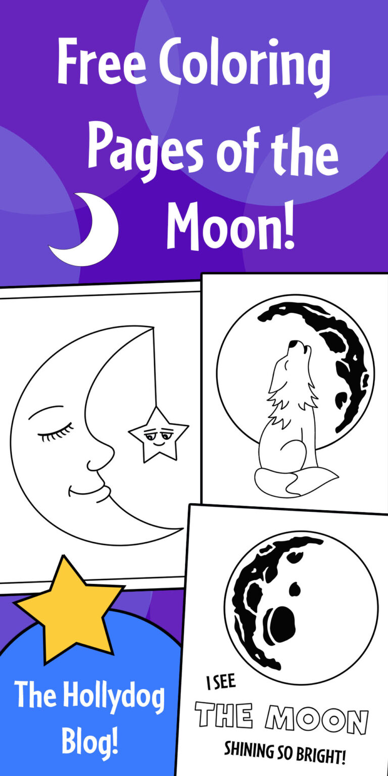 Free Coloring Pages of the Moon! ⋆ The Hollydog Blog