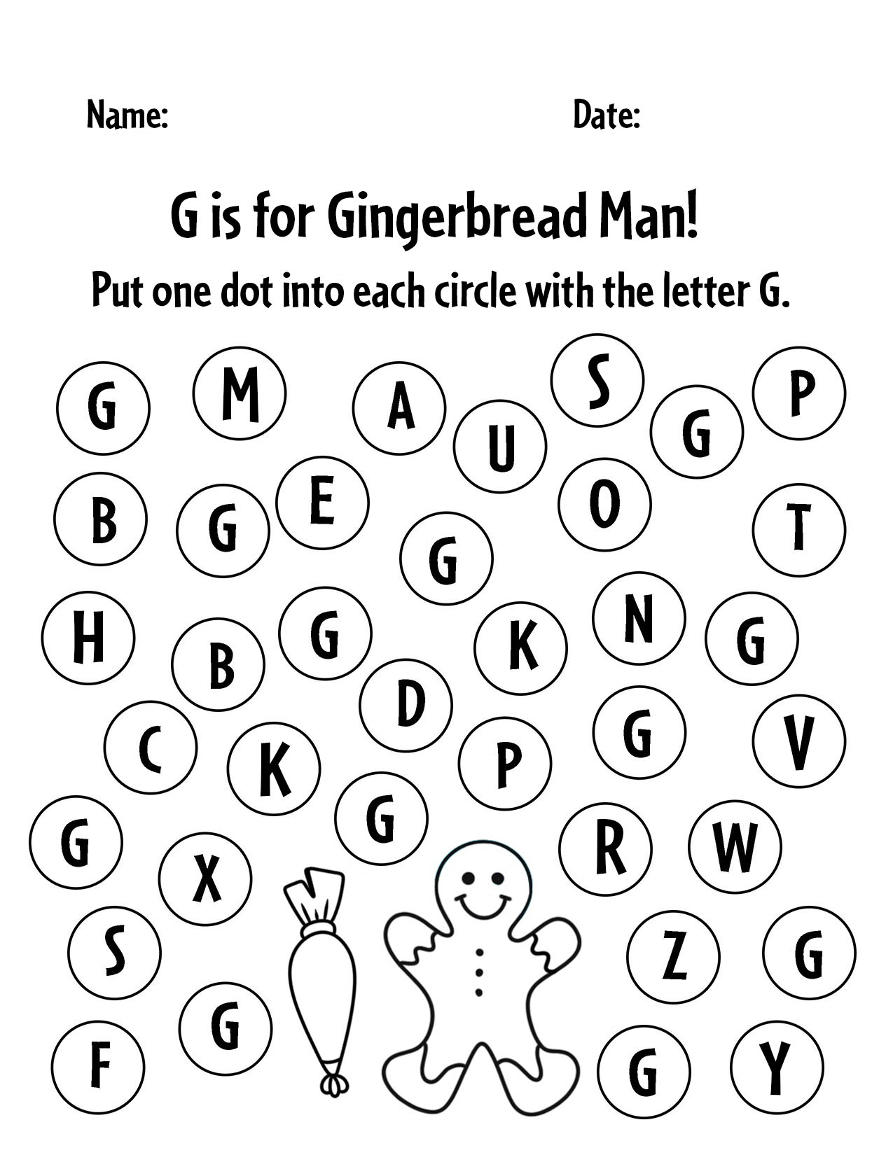 Gingerbread Man Theme Activities for Preschool! Free 10-Pack! ⋆ The ...