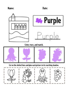 Purple Color Activities and Worksheets for Preschool! ⋆ The Hollydog Blog