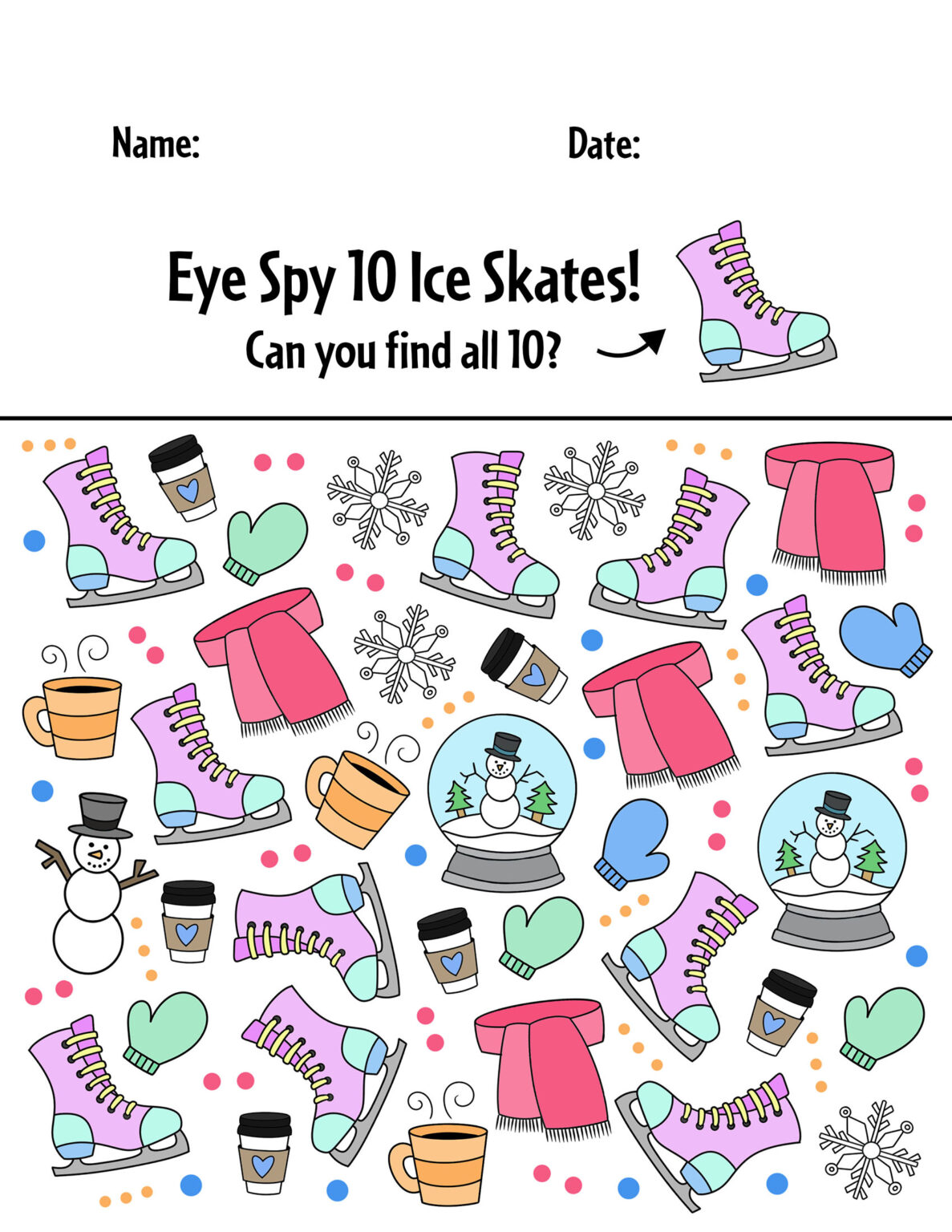 Free Winter Worksheets for Preschool! ⋆ The Hollydog Blog