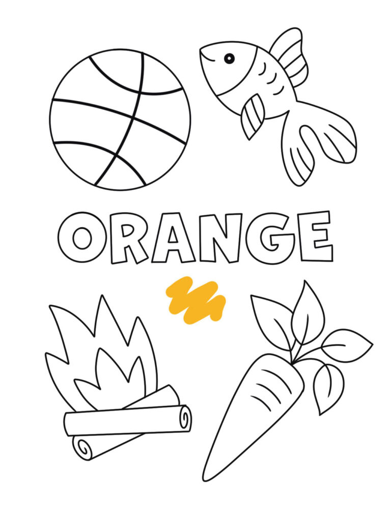 Orange Color Activities and Worksheets for Preschool! ⋆ The Hollydog Blog