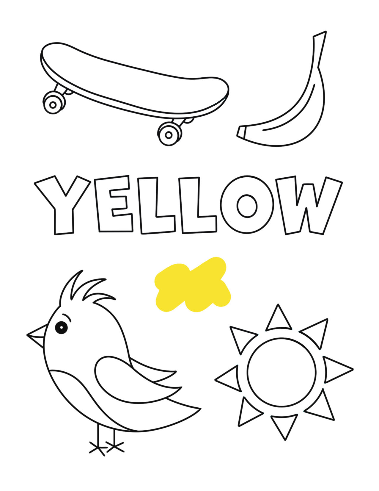 Yellow Color Activities and Worksheets for Preschool! ⋆ The Hollydog Blog
