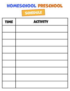 How to Create a Fantastic Homeschool Preschool Schedule! ⋆ The Hollydog ...