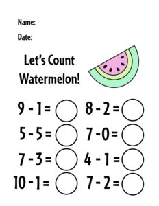 Free Kindergarten Subtraction Worksheets! ⋆ The Hollydog Blog