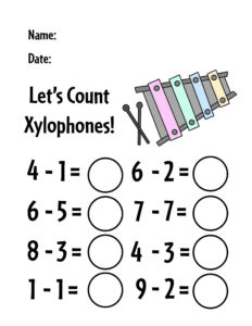 Free Kindergarten Subtraction Worksheets! ⋆ The Hollydog Blog