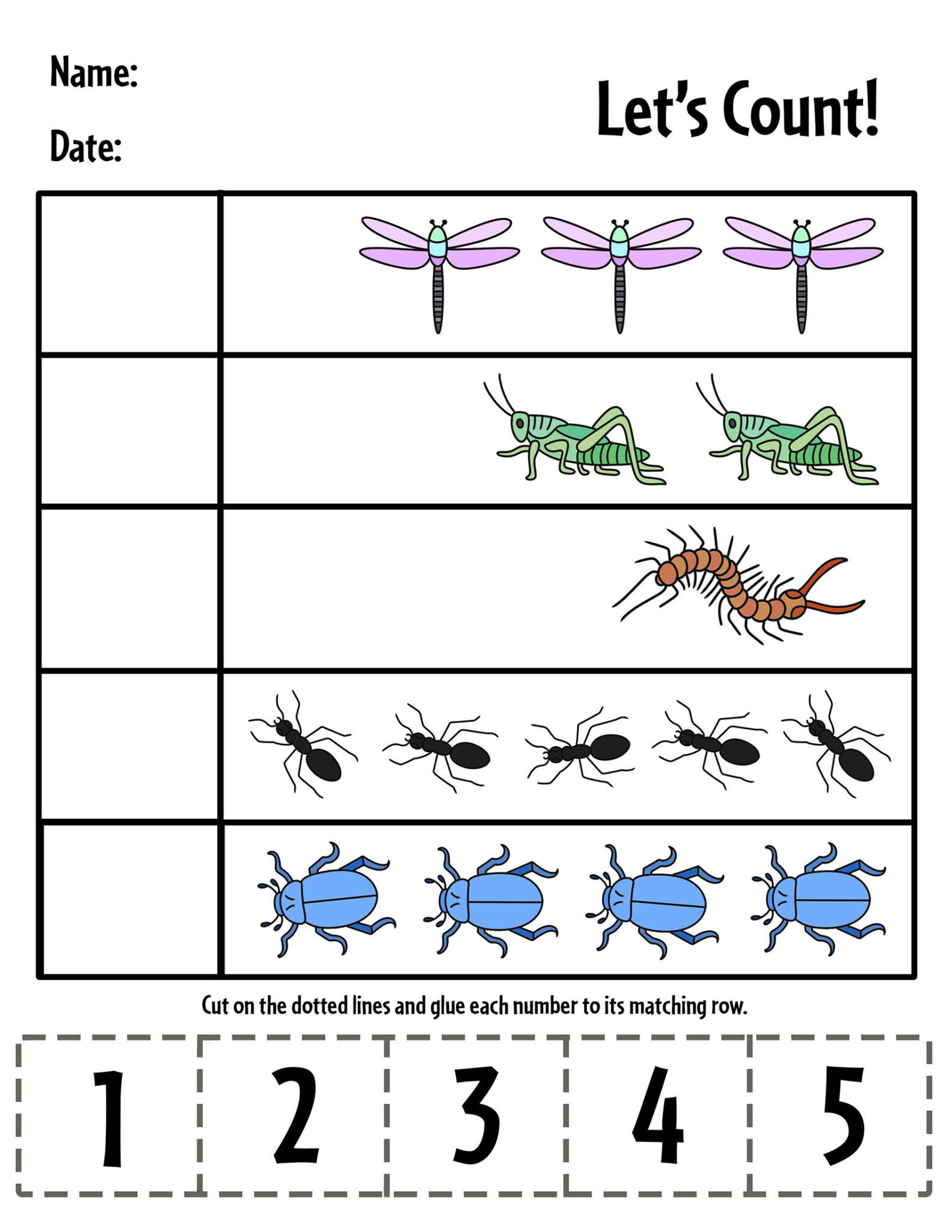 Free and Fun Bug Activities for Preschool! ⋆ The Hollydog Blog