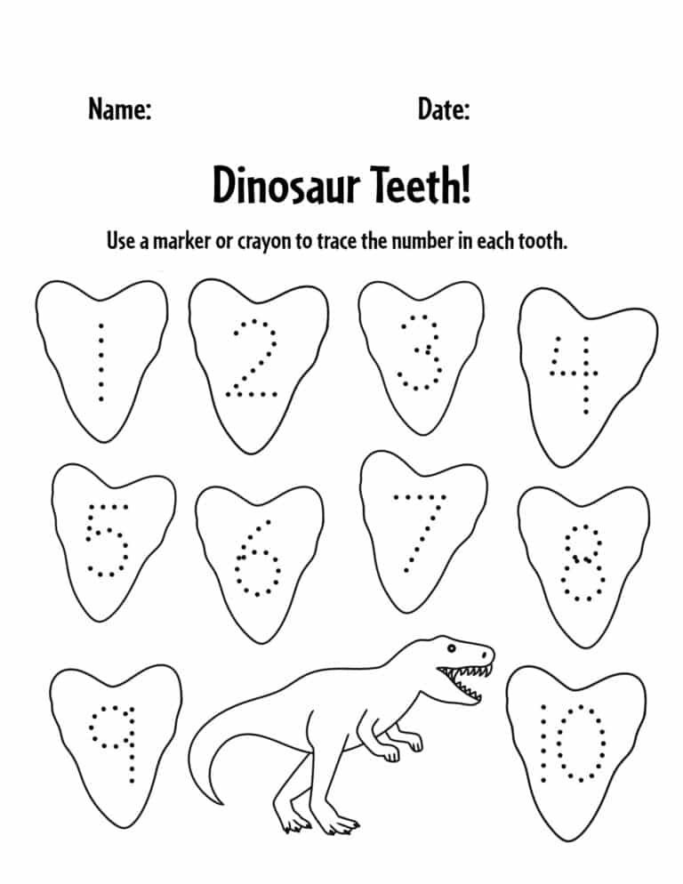 Free Dinosaur Printables for Preschool! ⋆ The Hollydog Blog
